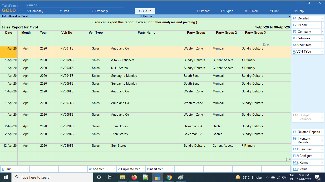 No. 1 TDL for MIS Reports in Tally | Download Free Trial