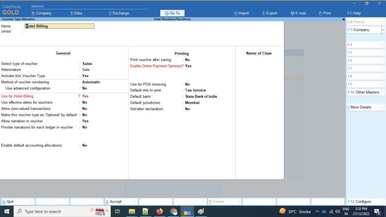 TDL for Hotel Billing in Tally Prime | Download Free Trial Now