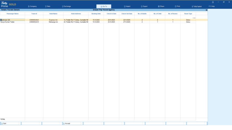 TDL for Travel Agency Billing in Tally Prime | Download Free Trial Now
