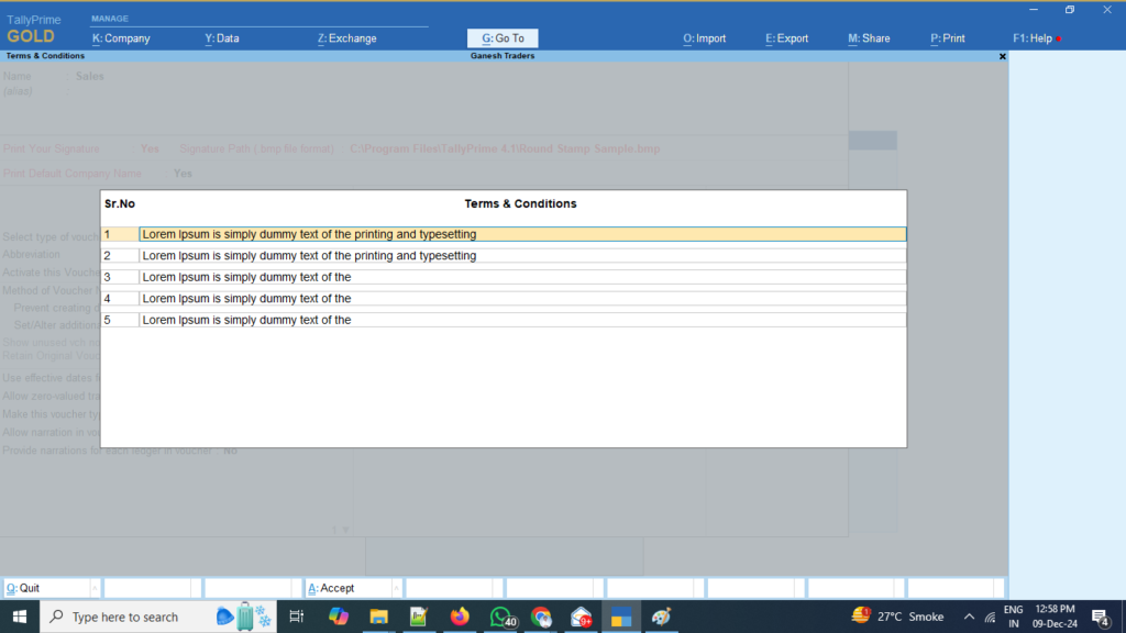 TDL for Custom Invoice Format for Products Selling Business