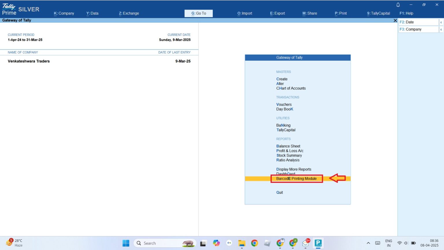 TDL for Barcode Label Printing in TallyPrime | Download Free Trial