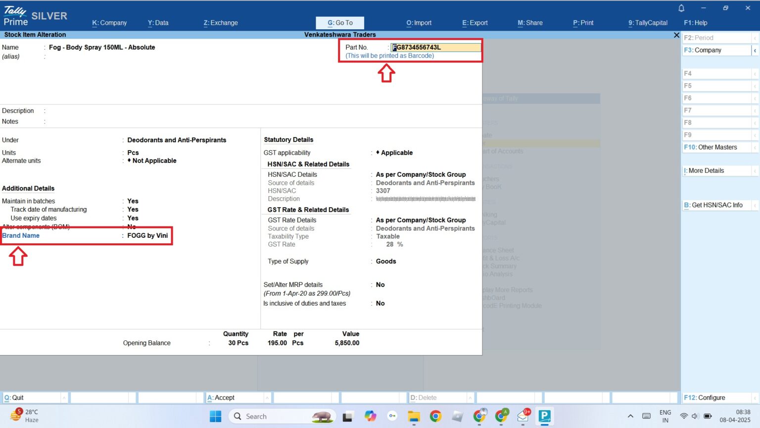 TDL for Barcode Label Printing in TallyPrime | Download Free Trial